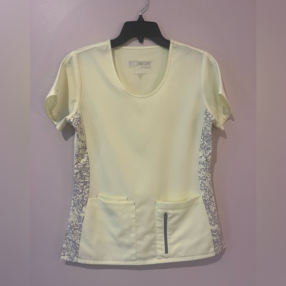 Grey's Anatomy | Tops | Greys Anatomy Pale Neon Yellow Scrub Top | Poshmark